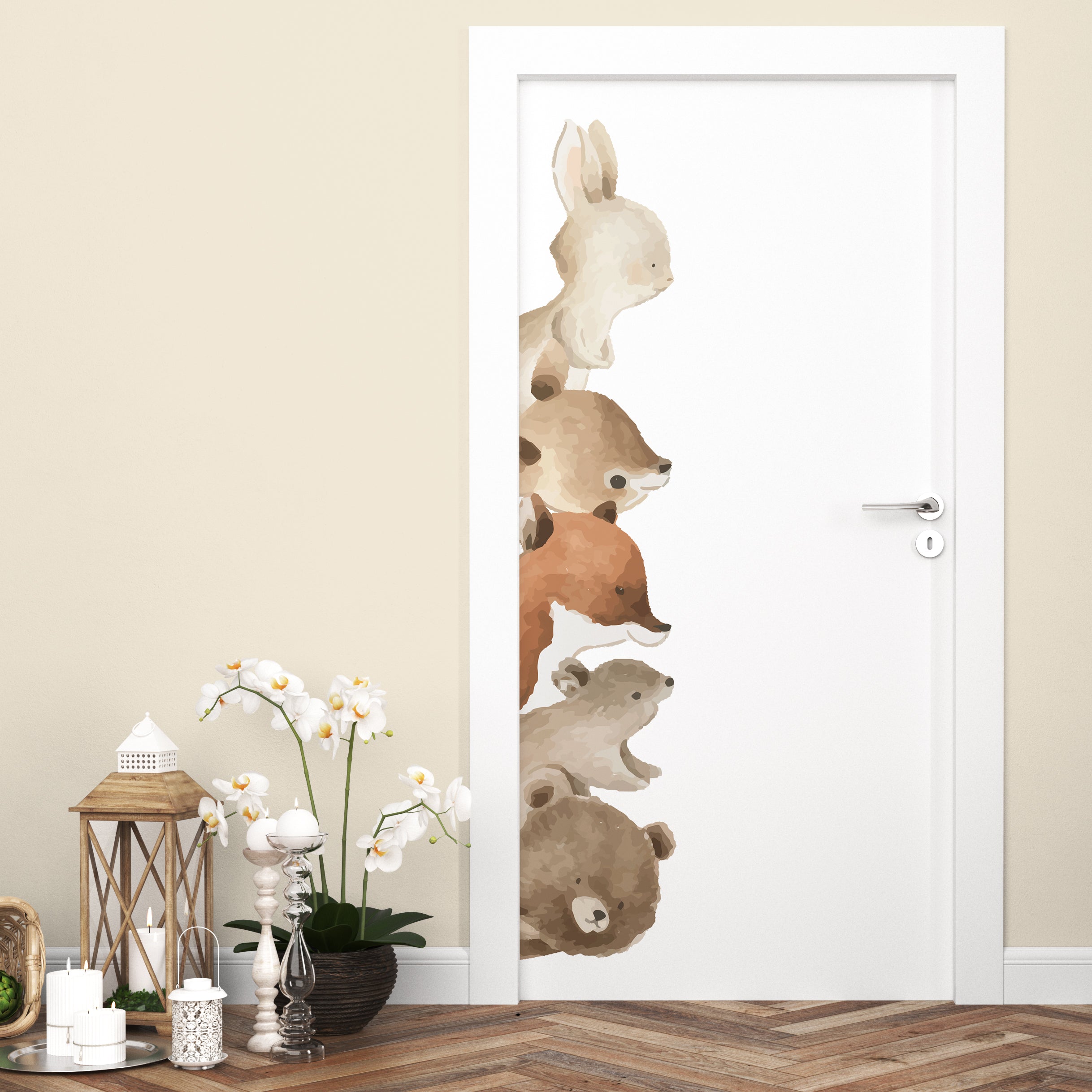 Cute Peeking Forest Animals Wall Stickers | NulaLunaCrafts