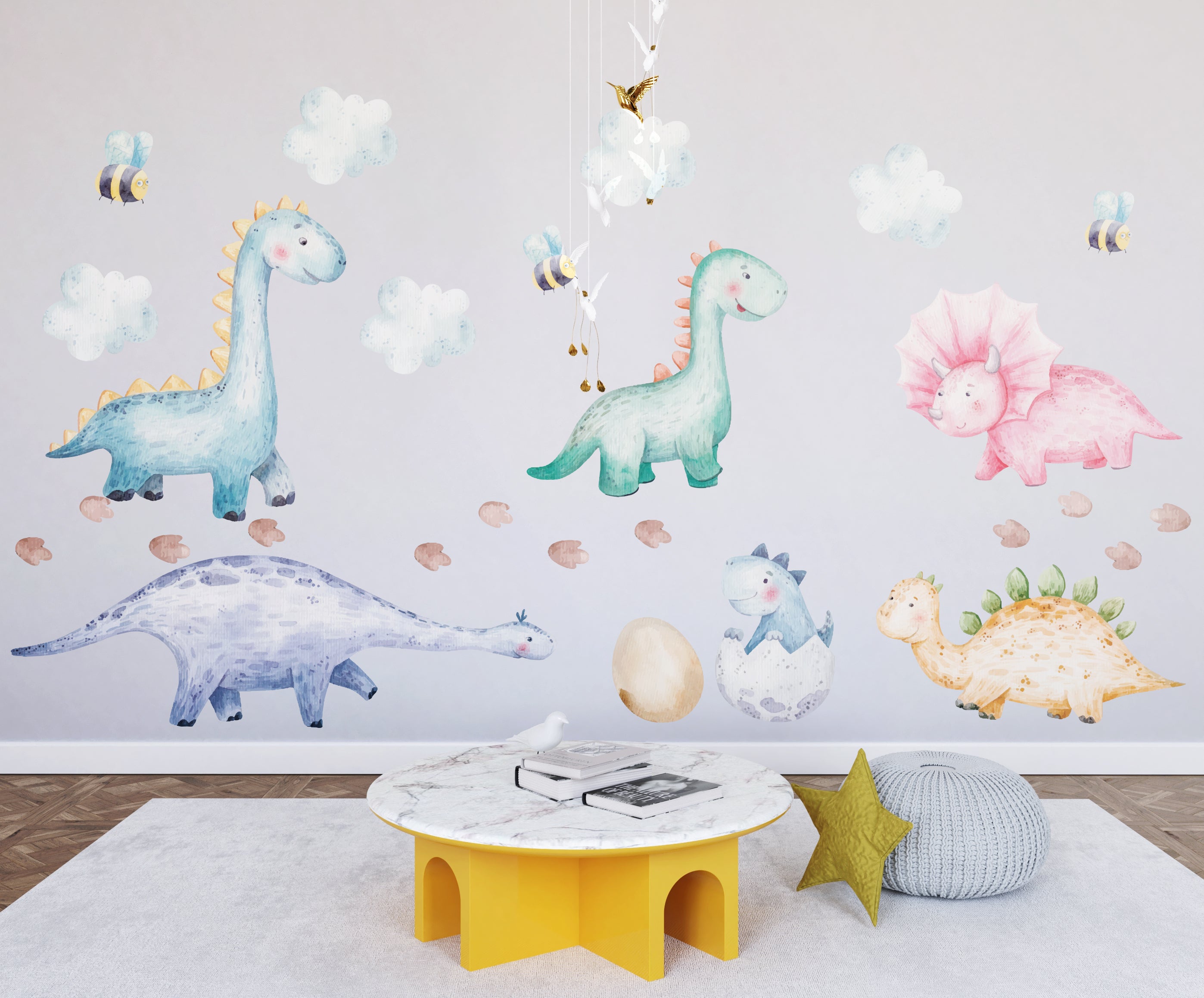 Cute Dinosaur Wall Stickers | NulaLunaCrafts