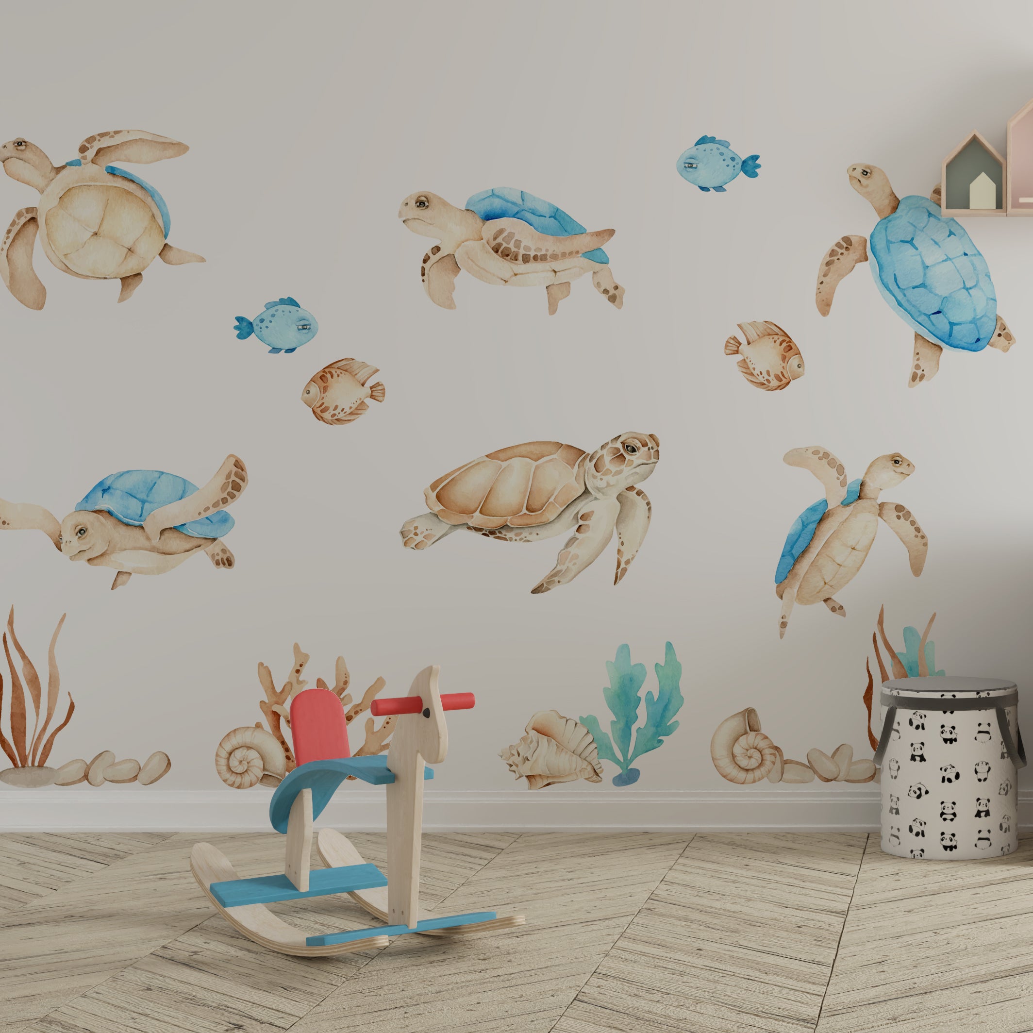 Blue Turtles Wall Stickers | NulaLunaCrafts