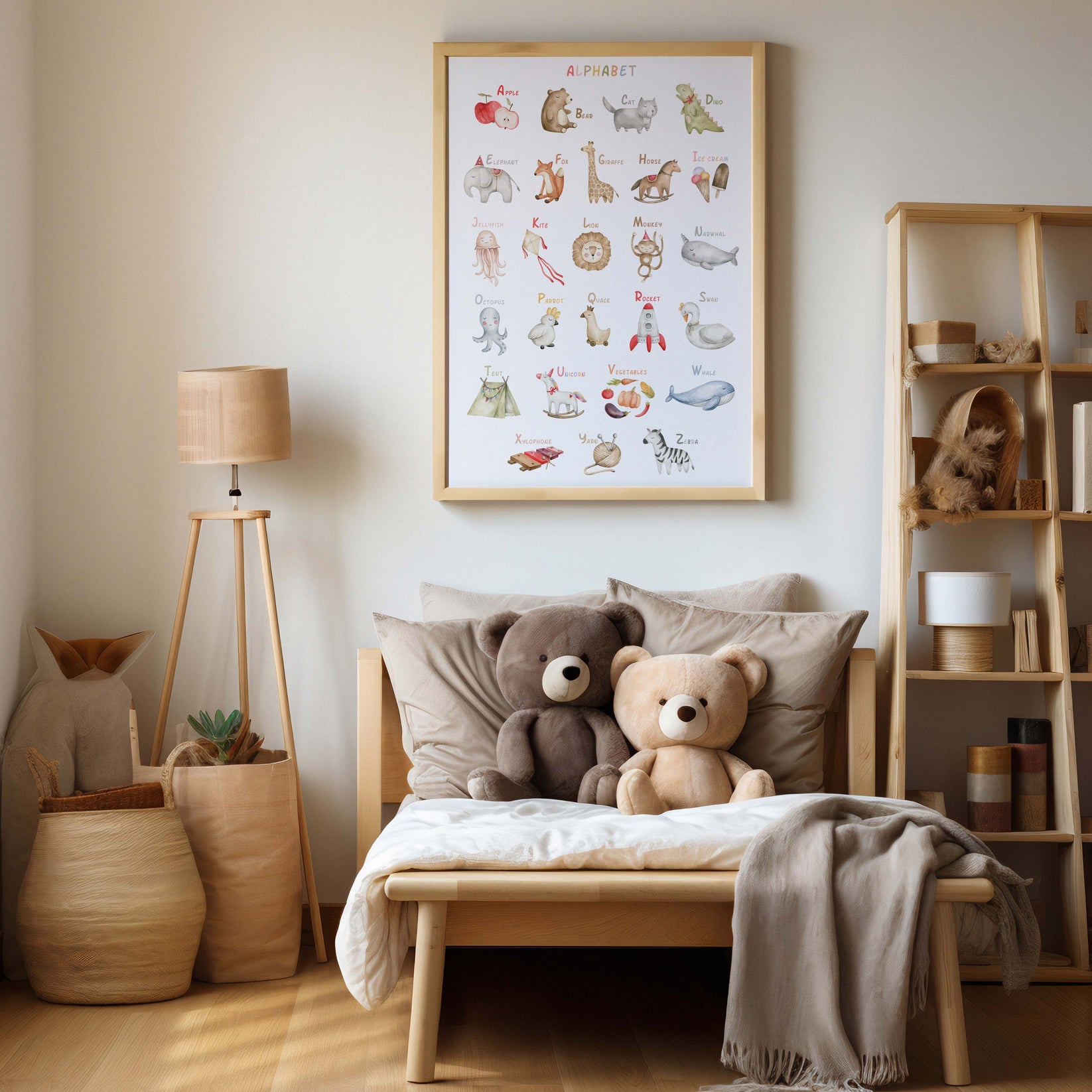 Watercolor Alphabet Poster | NulaLunaCrafts