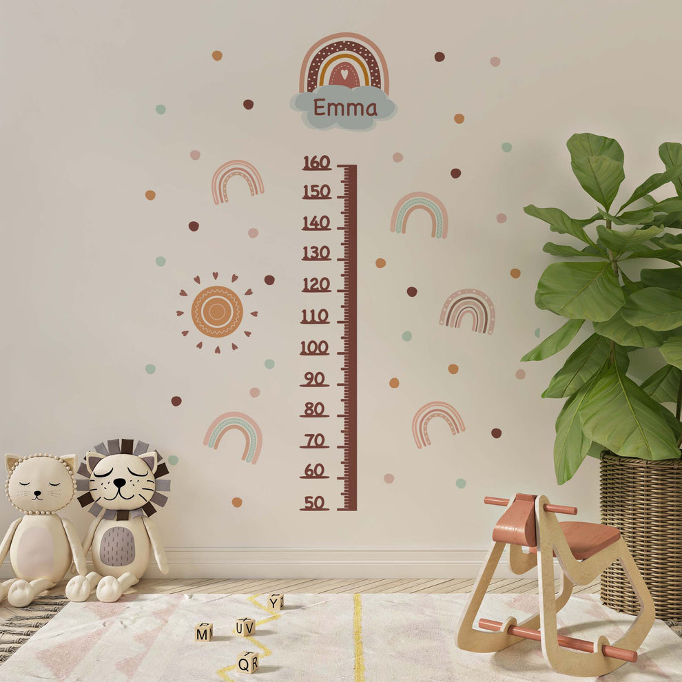 Girl's Custom Height Chart Wall Sticker | NulaLunaCrafts