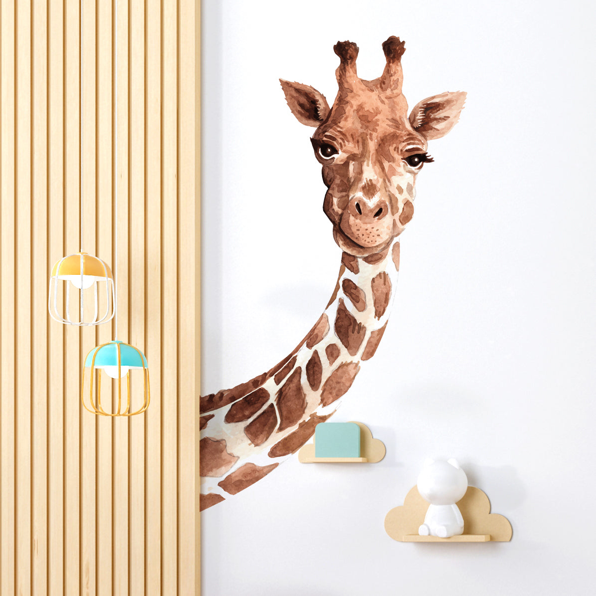 Peeking Giraffe Wall Stickers | NulaLunaCrafts