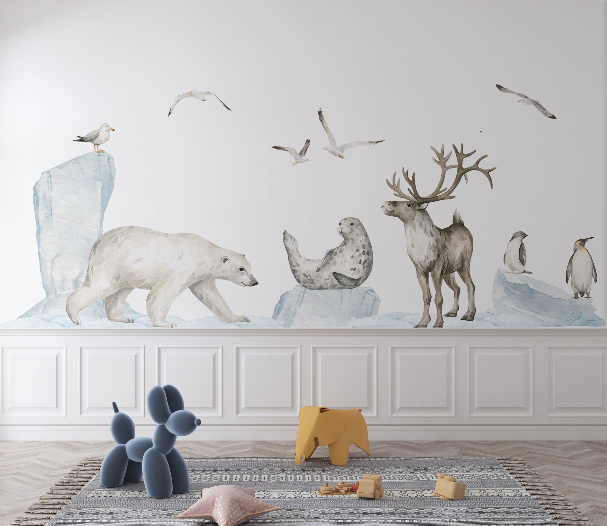 Arctic Animals Textile Wall Stickers | NulaLunaCrafts