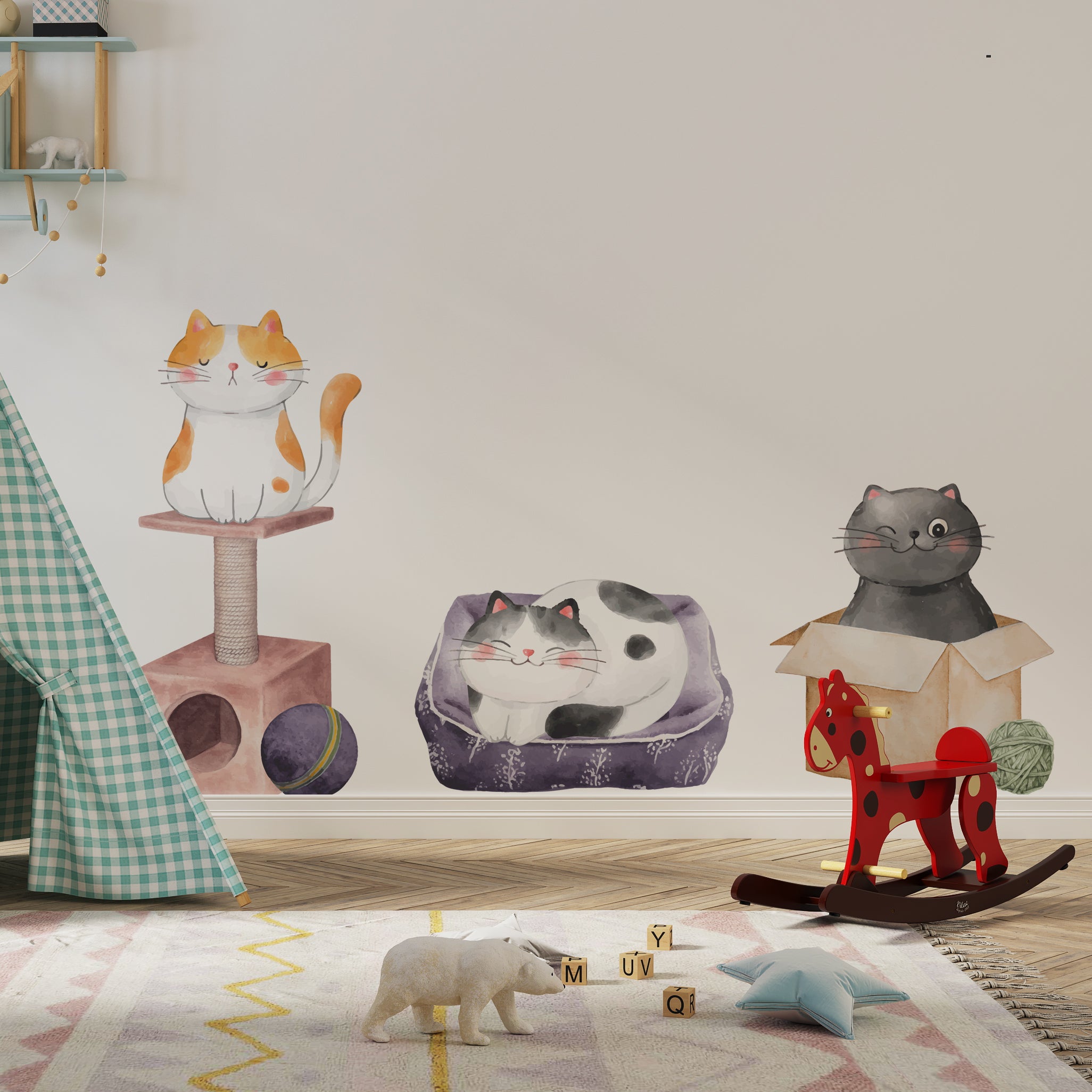 Adorable Cats Wall Decals | NulaLunaCrafts