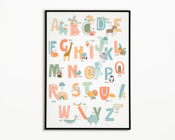 Colorful Alphabet Poster | NulaLunaCrafts