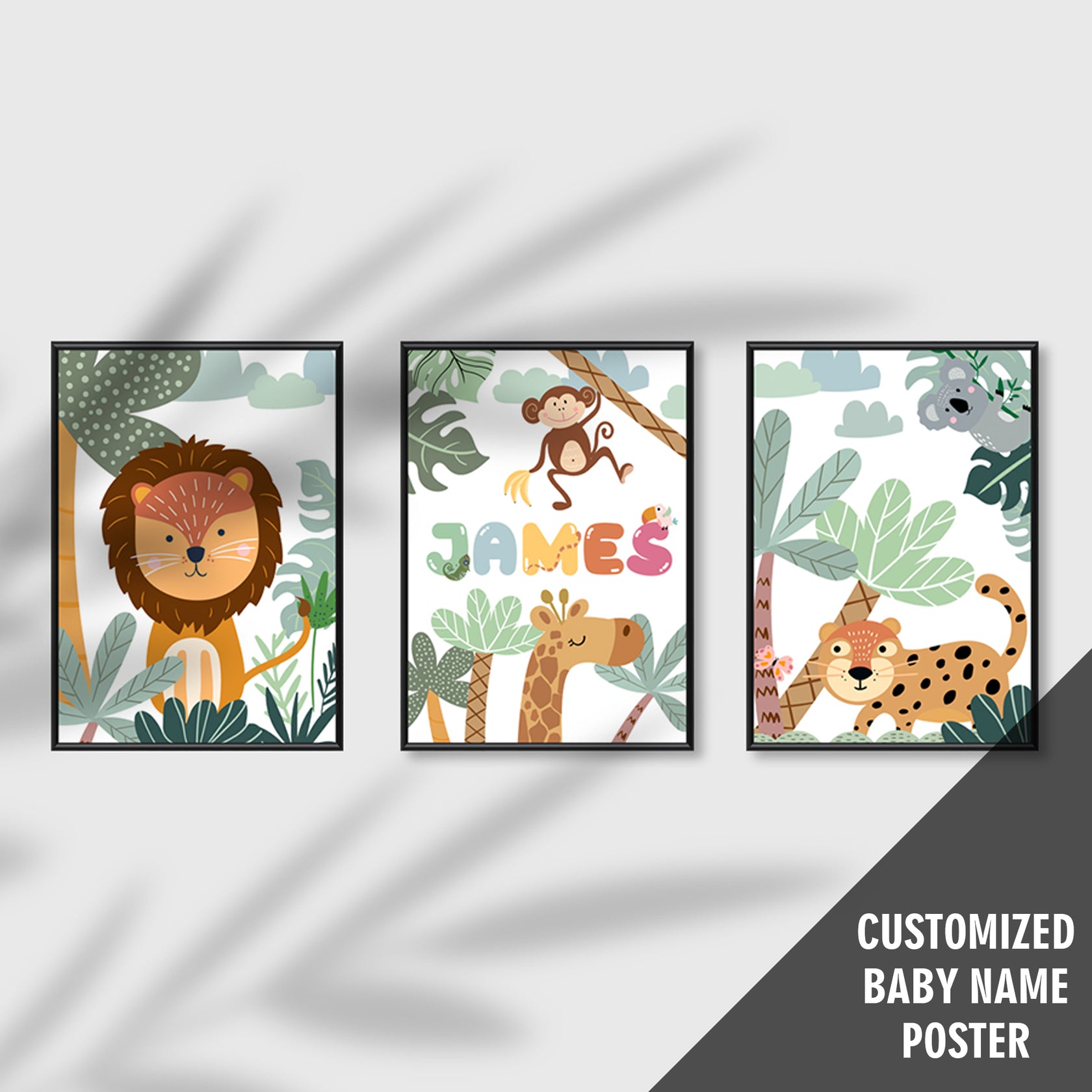 Custom Name Jungle Theme Poster | NulaLunaCrafts