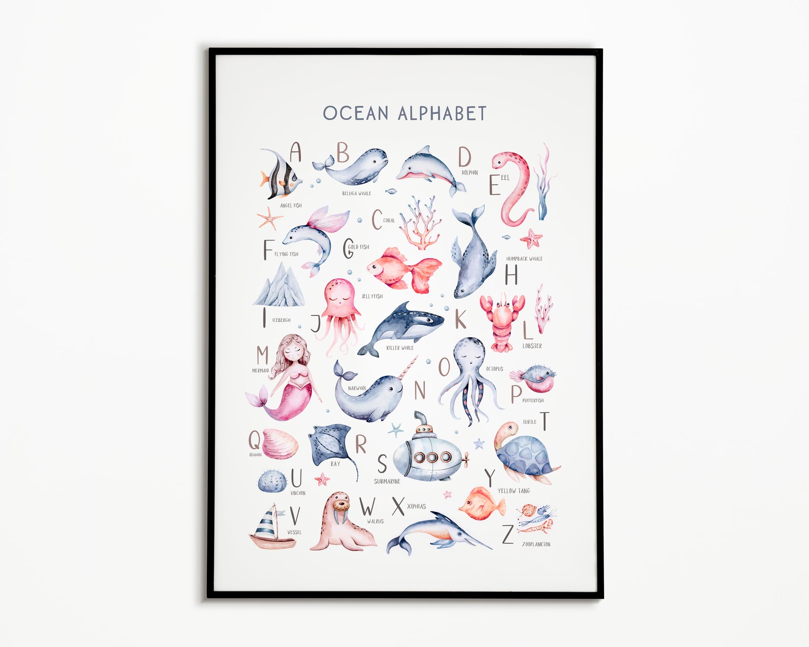 Ocean Alphabet Poster | NulaLunaCrafts