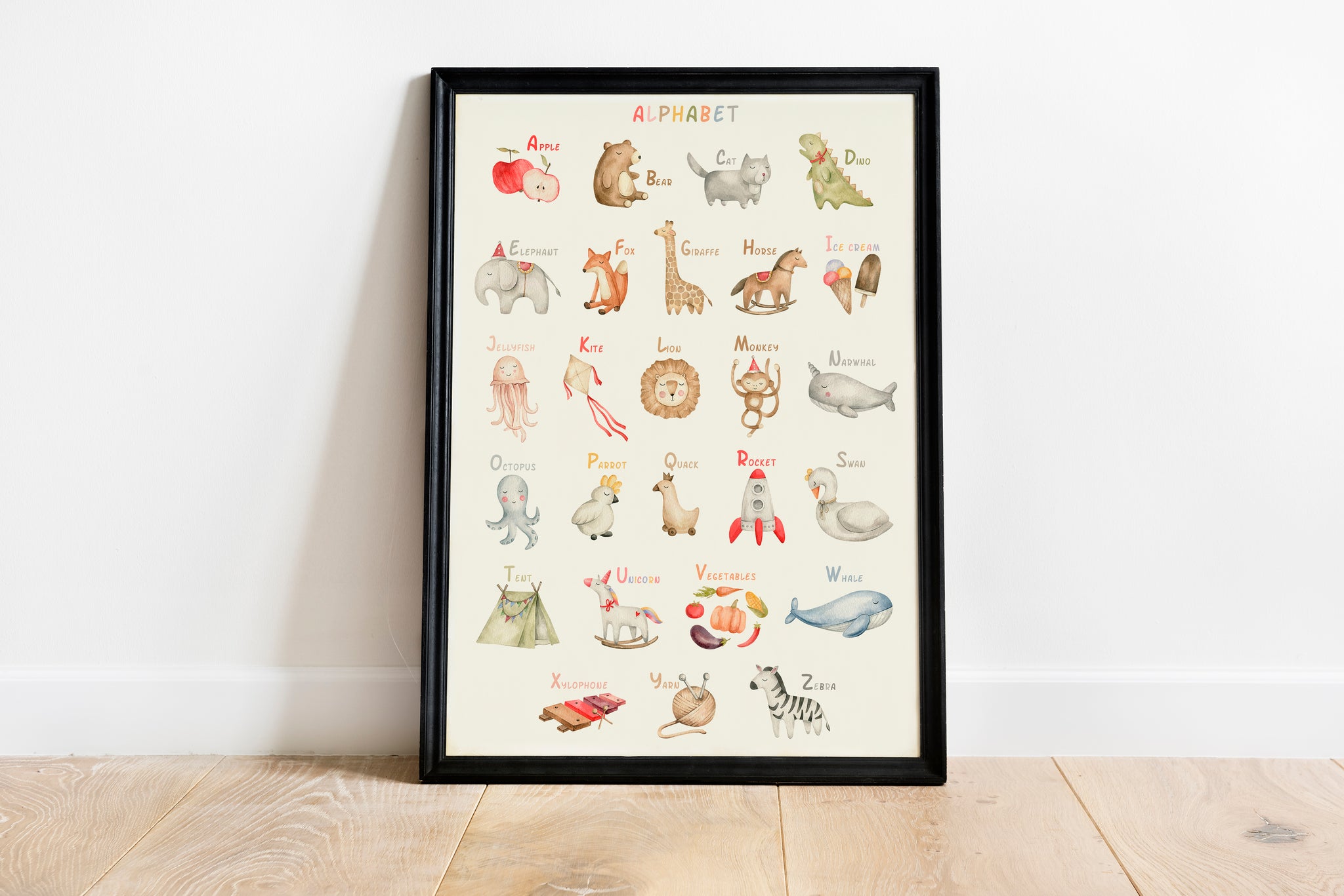 Watercolor Alphabet Poster | NulaLunaCrafts