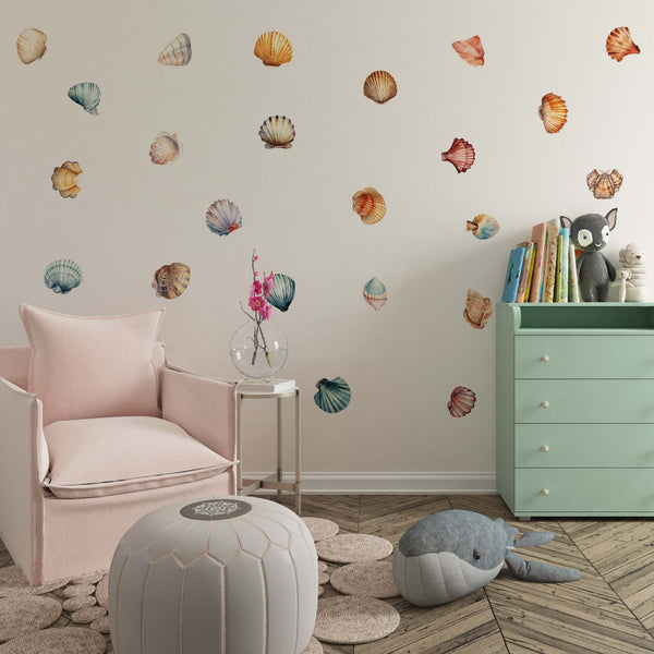 Colorful Shells Wall Decals | NulaLunaCrafts